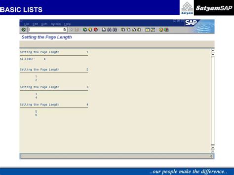 sap abap list processing ppt