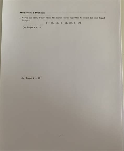 Solved Homework 8 Problems 1 Given The Array Below Trace