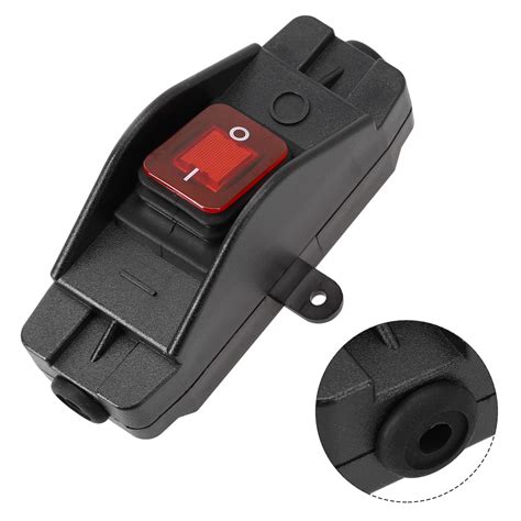 30a 220v Ip65 Waterproof On Off Inline Cord Switch With Indicator Black