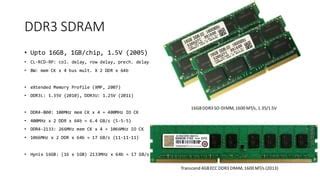 DDR GDDR HBM Memory Presentation PDF