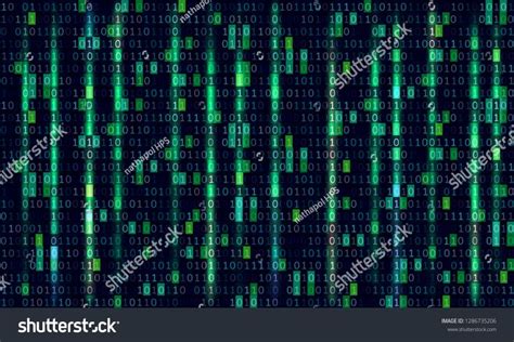 Binary Code Computer Matrix Background Art Design Digits On Screen