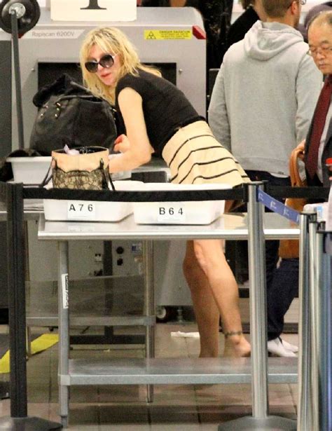 Sunny Days Courtney Love Upskirt “black Panty” Moment On Lax Airport