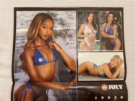 Hooters 2025 Calendar Autographed By Seven Hooters Girls 4811247675