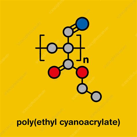 Polyethyl Cyanoacrylate Polymer Chemical Structure Stock Image F0279140 Science Photo Library