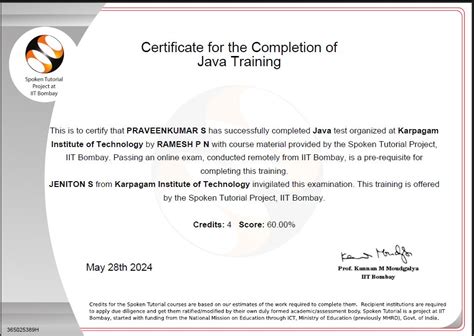 Java Certification Learning Spokentutorial Iitbombay Programming Praveenkumar S