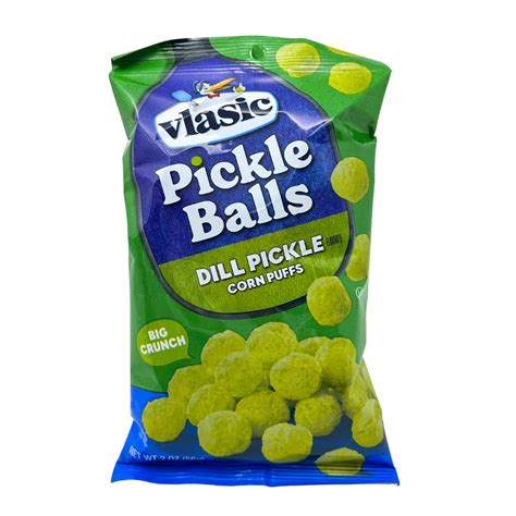Vlasic Dill Pickle Balls Corn Puffs 2oz Candy Funhouse Candy Funhouse Us