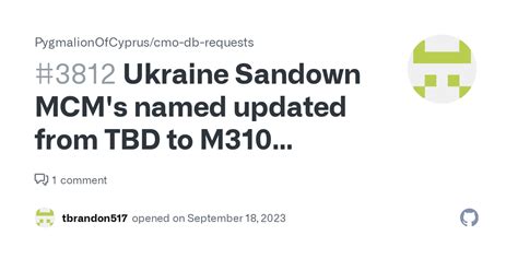Ukraine Sandown Mcms Named Updated From Tbd To M310 Chernihiv · Issue