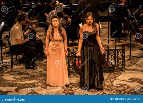 Young Opera Singers Performing Aria At National Theater In Belgrade Editorial Image Image Of