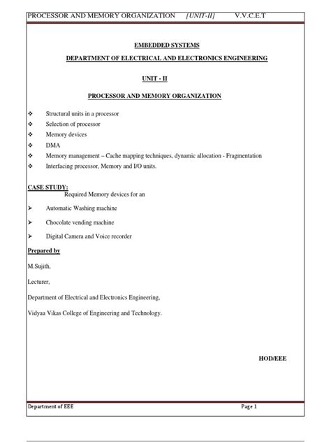 Unit 2embedded System Central Processing Unit