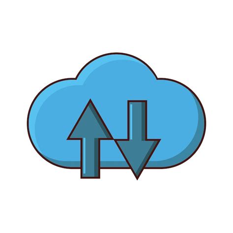 Premium Vector Cloud Data Transfer On A White Background