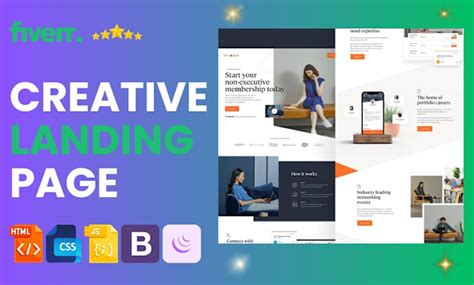 Do Design And Redesign Creative Landing Page Website With Html Css By