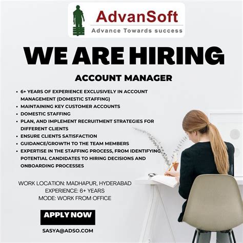 Advansoft On Linkedin Hiringalerts Accountmanager Domesticstaffing