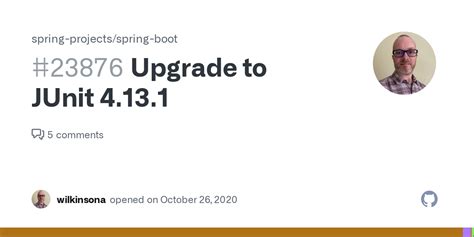 Upgrade To Junit 4131 · Issue 23876 · Spring Projectsspring Boot