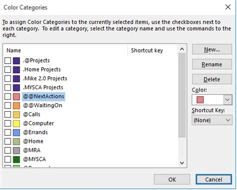 Mike Yallits Blog GTD Outlook Lists Setup