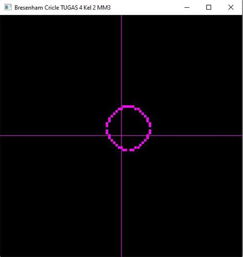 Membuat Lingkaran Dengan Algoritma Bresenham