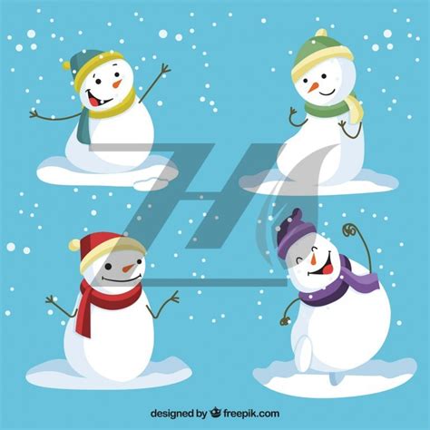 دانلود وکتور آدم برفی در حالت های مختلف دانلود رایگان فایل لایه باز، Psd، وکتور، لوگو و موکاپ