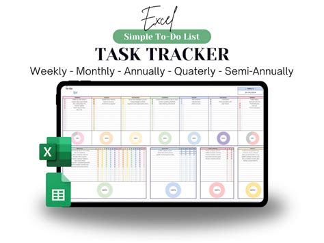 Editable To Do List Excel Template Daily Weekly Monthly Annually Task Tracking Excel Spreadsheet