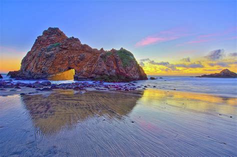 Sunset At Pfeiffer Beach Arch