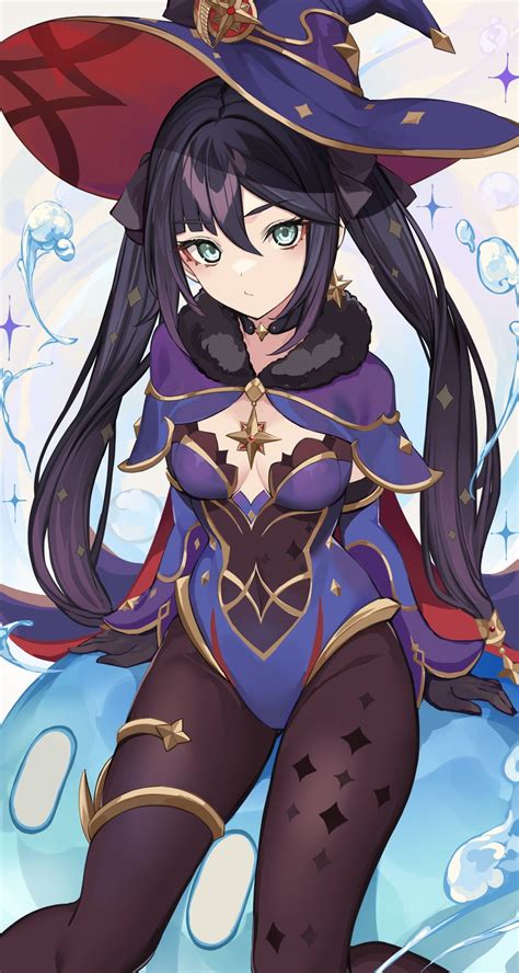 Mona And Slime Genshin Impact Drawn By Takehana Note Danbooru