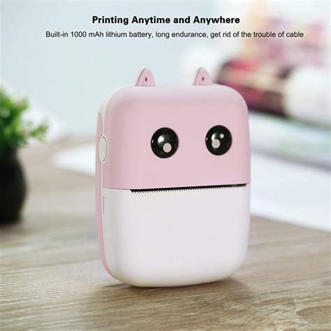 Mini Pocket Photo Printer Portable Thermal Printing Machine 203dpi Wireless Bt Connection Compa