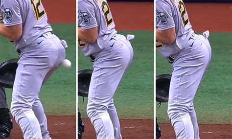 This Pro Catchers Butt Takes Pitches Like A Champ Gayety