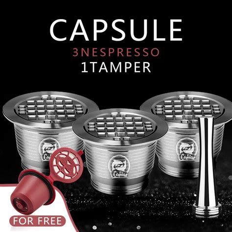 Icafilasnespresso 스테인레스 스틸 금속 캡슐 네스프레소 머신과 호환 가능 재사용 가능한 캡슐 커피reusable Coffeerefillable