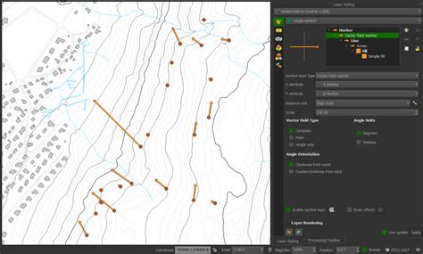 symbology qgis vector field marker not respecting map rotation