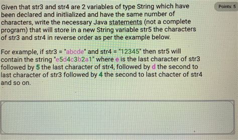 Solved Given That Str3 And Str4 Are 2 Variables Of Type