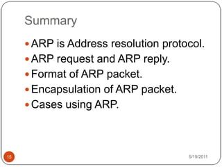 Arp Address Resolution Protocol PPTX