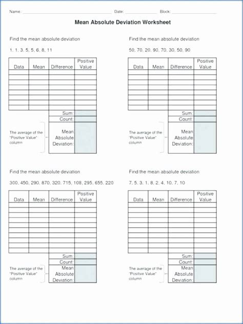 50 Standard Deviation Worksheet With Answers Chessmuseum Template Library