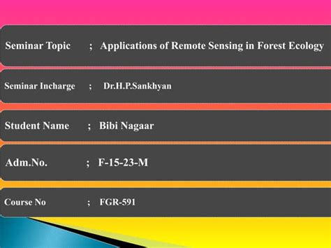 Forest Monitoring Through Remote Sensing Pptx