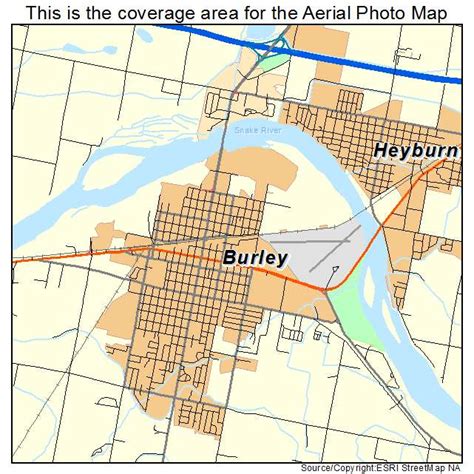 Aerial Photography Map Of Burley Id Idaho