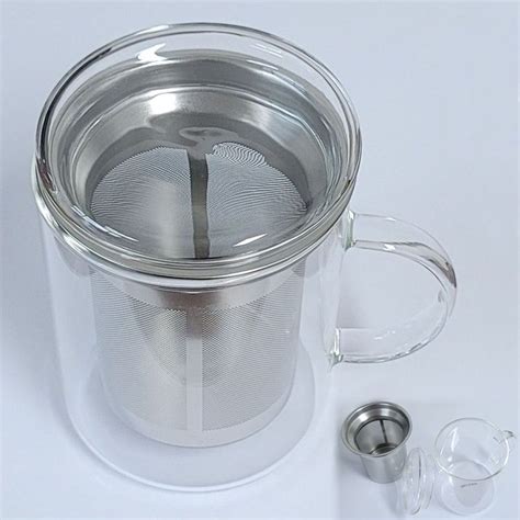 보노 필터 유리머그잔 400ml 차망유리컵 스텐차망 홈플러스 택배배송
