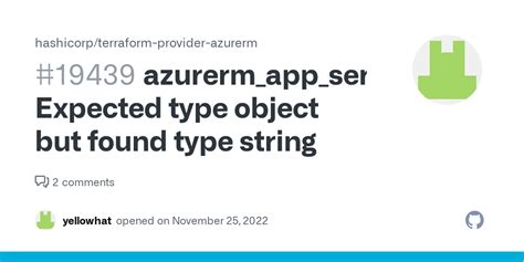 Azurermappserviceconnection Expected Type Object But Found Type String · Issue 19439