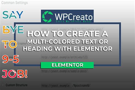 how to create a multi colored text or heading with elementor