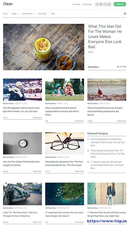 Clean Minimal WordPress Theme By MyThemeshop Themes Frip In