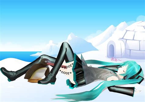 Hatsune Miku Pingu Vocaloid Blue Hair Cunnilingus Mikumikudance