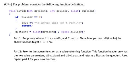 Solved C For Problem Consider The Following Function Chegg