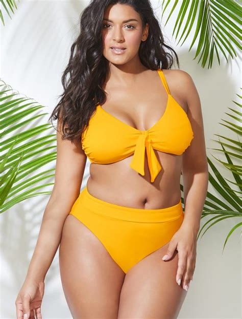 Plus Size Mentor Gold High Waist Bikini