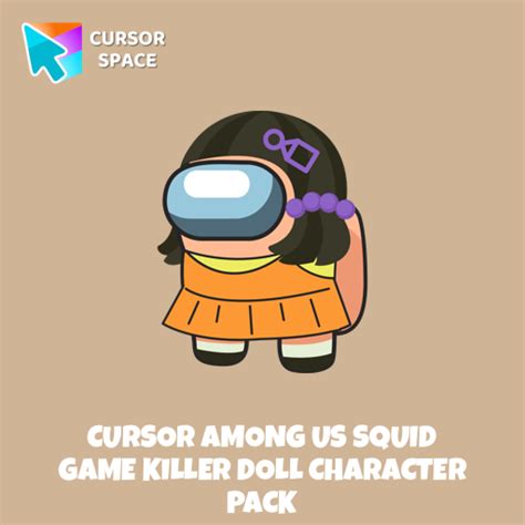 Cursor Cursor Among Us Squid Game Killer Doll Character Pack Pack Cursor Space