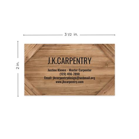 Woodshop Business Card Design