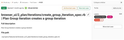 Test Cases GitLab