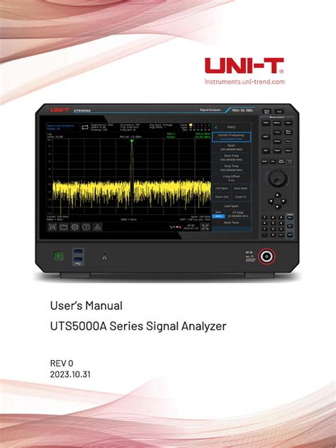 Uts5000a Series Signal Analyzers User Manual Pdf Power Supply Alternating Current