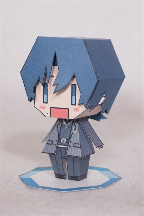 Kaito Blue Papertoy By Hima Chan Free Template Download Paper Holes