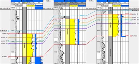 Well Correlation Of Wells D A F Download Scientific Diagram