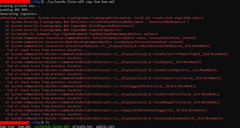 Unable To Sign Bom · Issue 251 · Cyclonedxcyclonedx Cli · Github