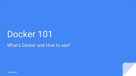 Docker 101 Ppt