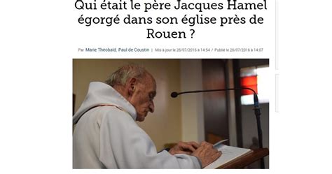 Това е свещеникът Жак Амел на когото ислямисти прерязаха гърлото