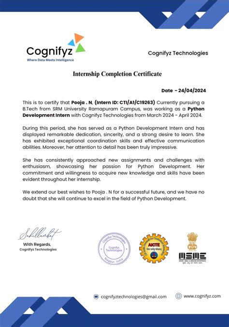 Cognifyztechnologies Pythonintern Pythondevelopment Pooja N