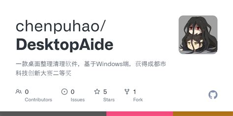 Github Chenpuhaodesktopaide 一款桌面整理清理软件，基于windows端，获得成都市科技创新大赛二等奖